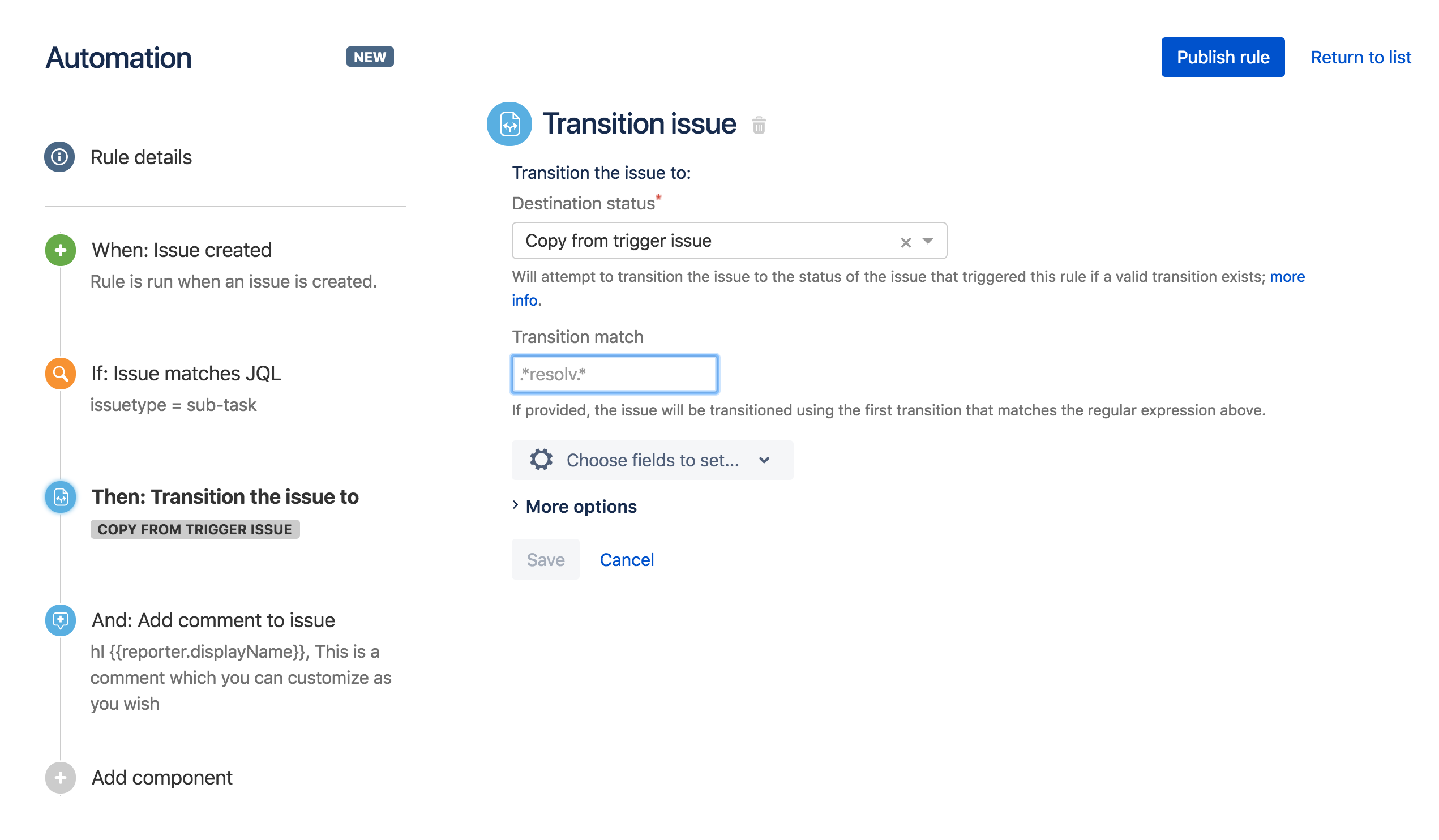Solved: Automating the transition of a new sub-task