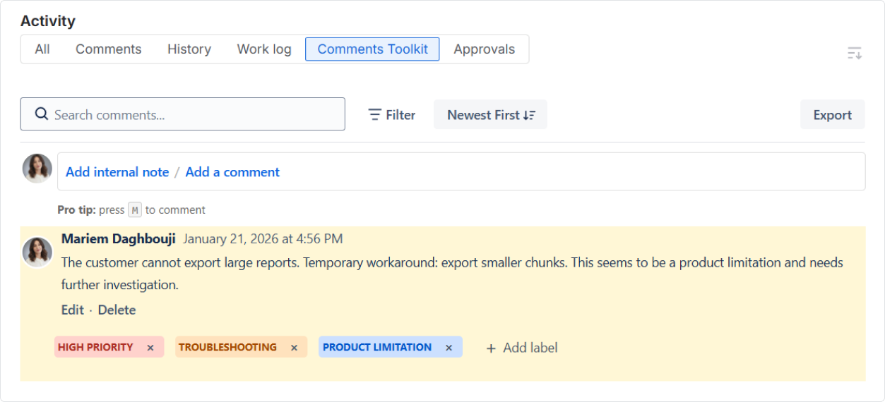Why You Should Label Your Jira Comments, Not Just ... - Atlassian Community