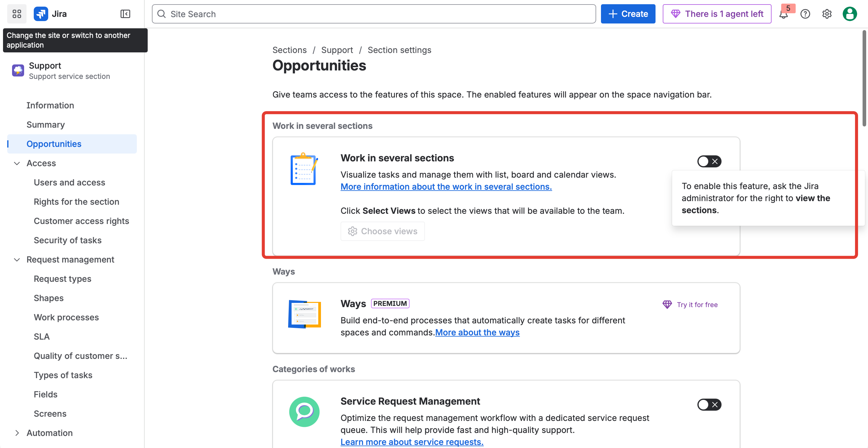 Board view and customer portal is missong