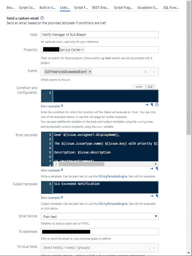 How do you setup and test a scriptrunner listener ...