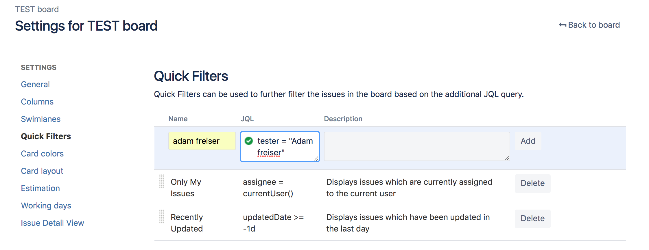 How to customize avatar filter in Backlog/Active S...