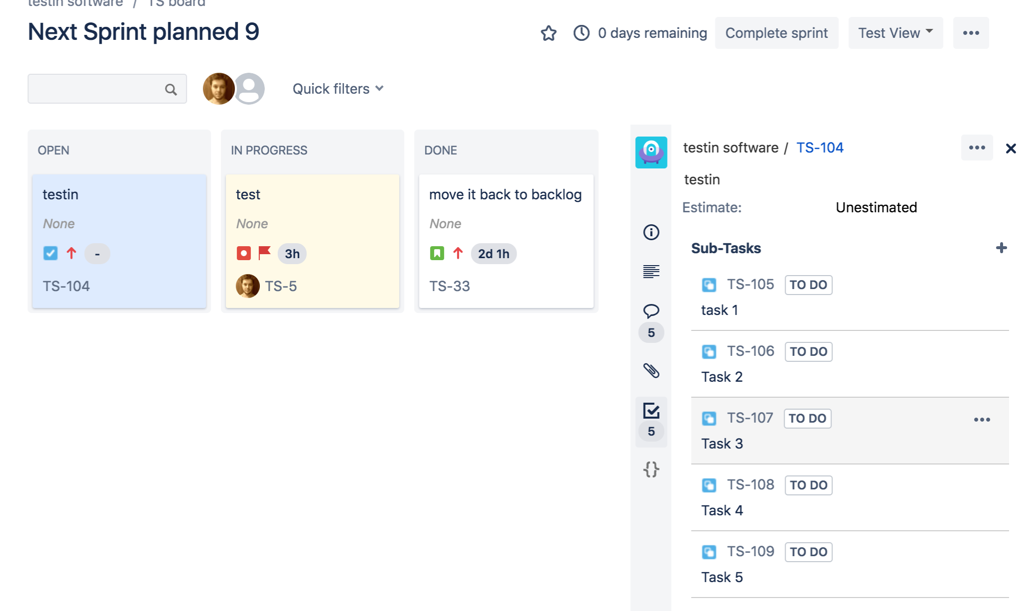 Why when filtering out sub-tasks from the Scrum Bo...