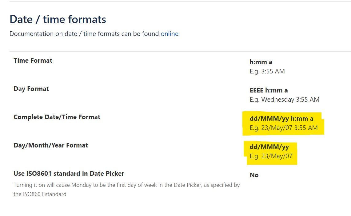 How to change the due date format in issues , JIRA...