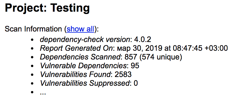 Let's check installed app dependency to be compliant for OWASP ...