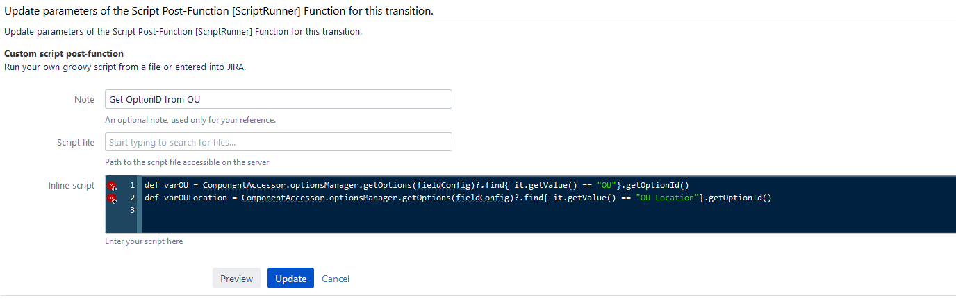 Jira Post Function Email access value OptionID of ...