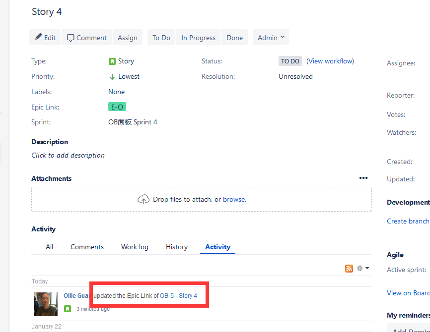 In JIRA, is there a way to see when a ticket was a...