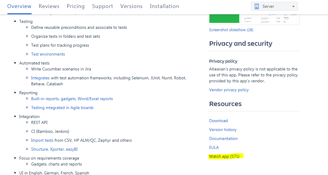Notification for update of confluence and jira