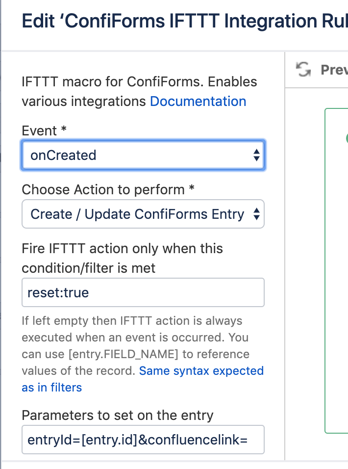 Reset values of hidden fields in Confiforms datase...