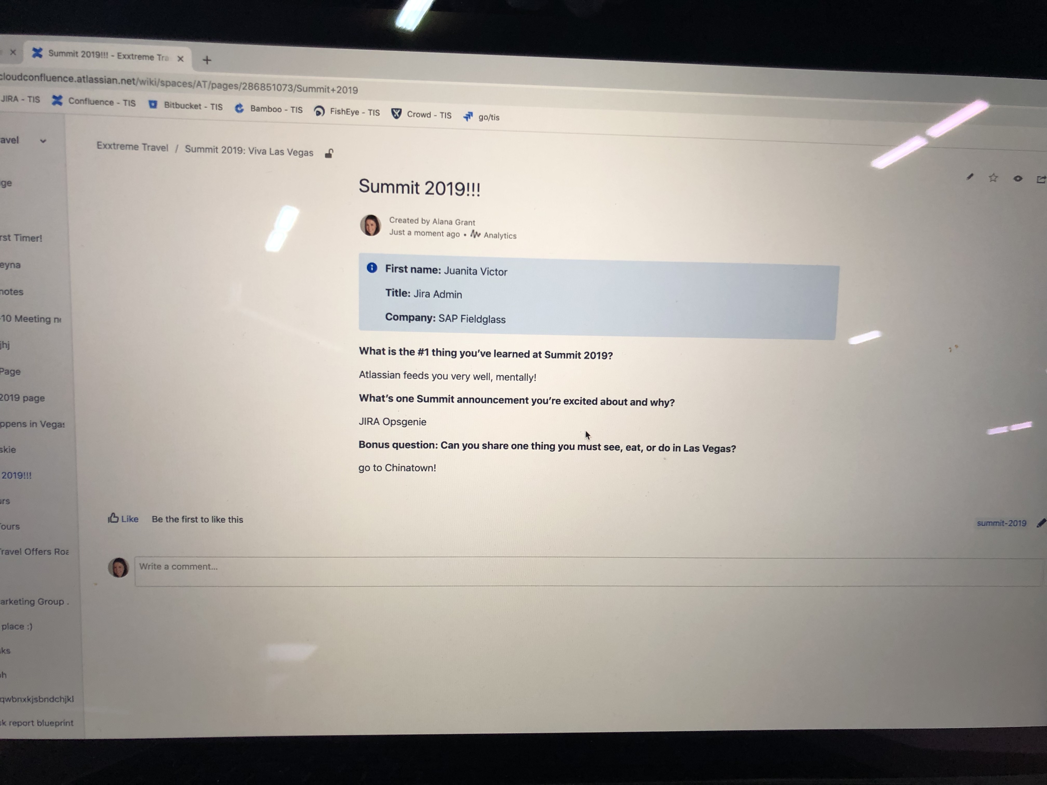Stop by the Confluence booth and create a page fro...