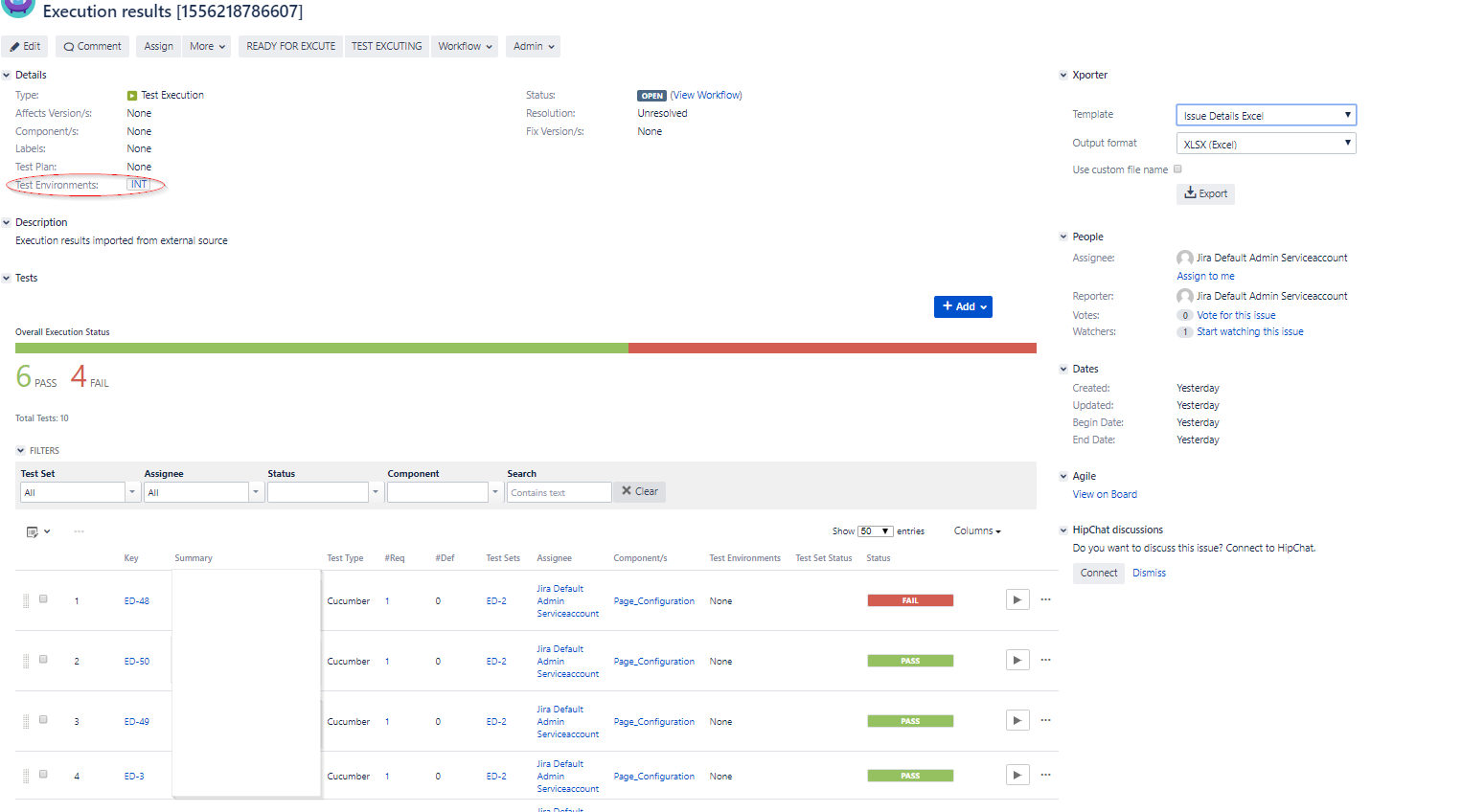 How to set Test Environments of test execution in ...