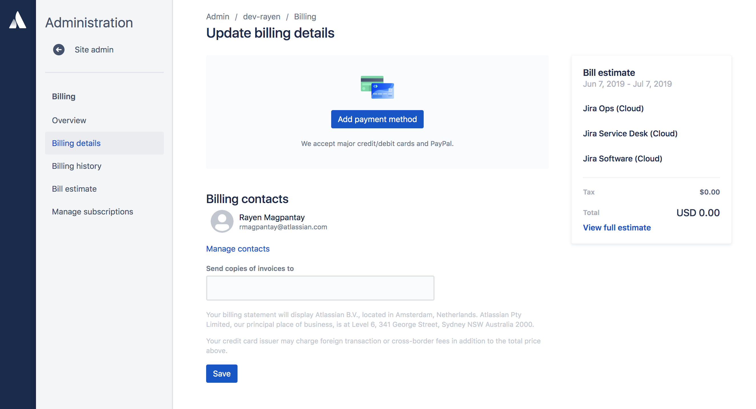 How to confirm your Jira Cloud subscription and billing details