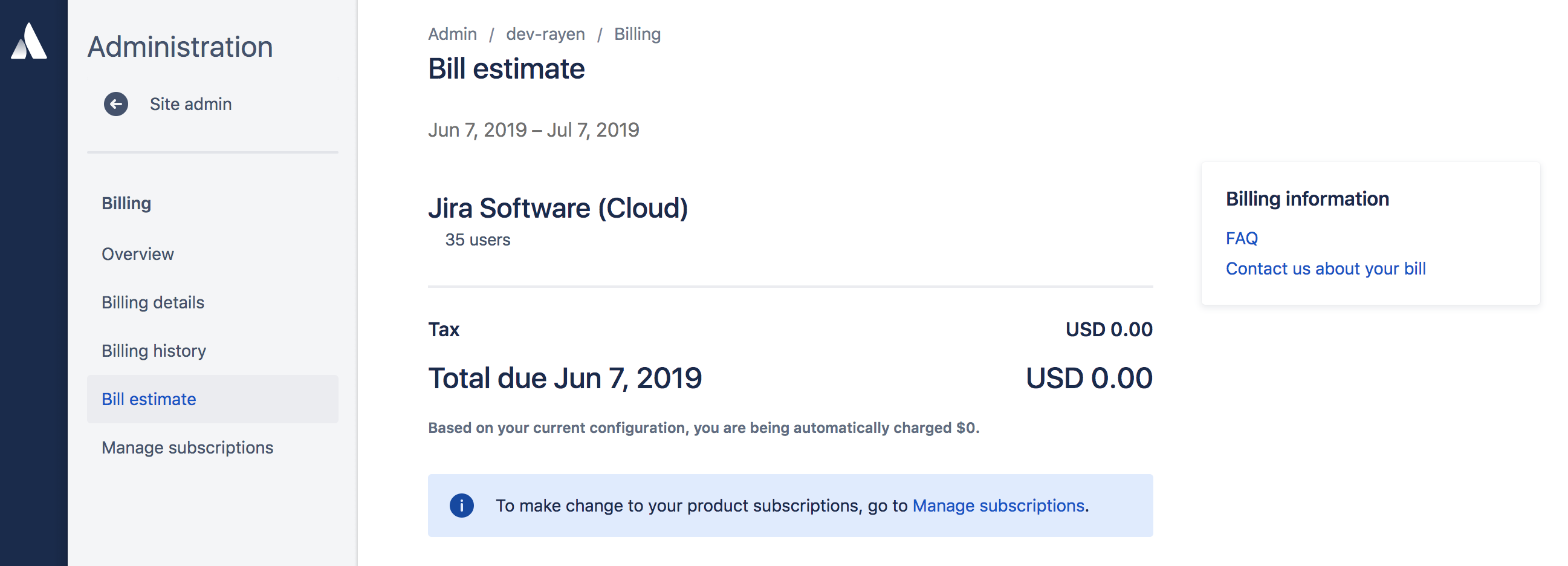 How to confirm your Jira Cloud subscription and billing details