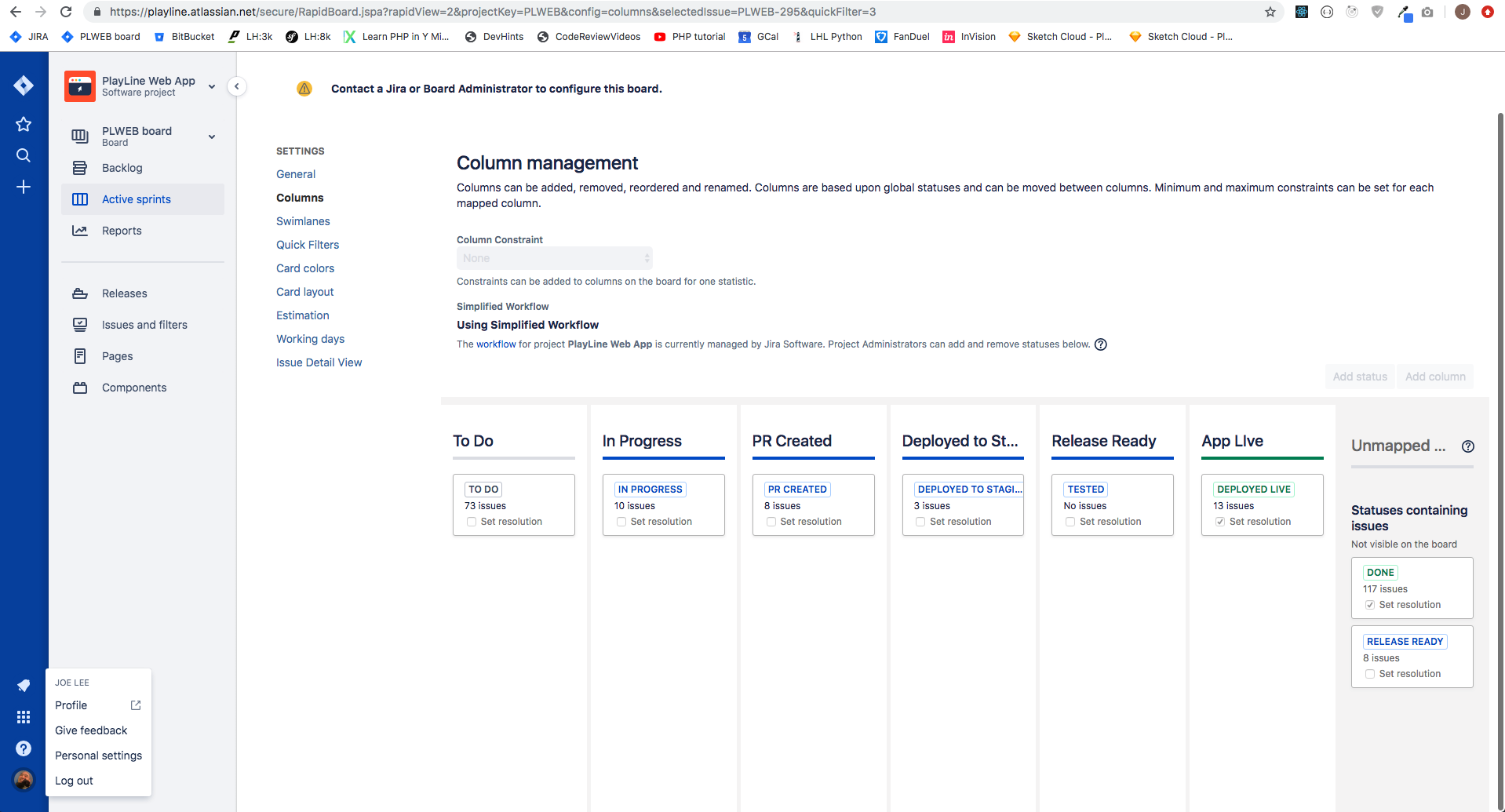 Sprint Status/Column not syncing with all users