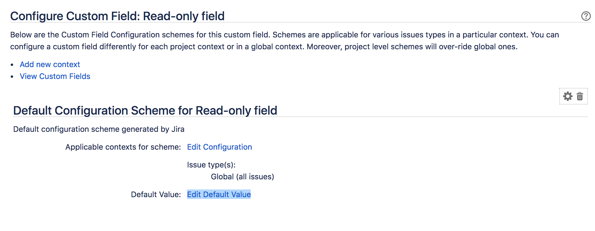 Solved: Create a read-only custom field in Jira Core Issue...