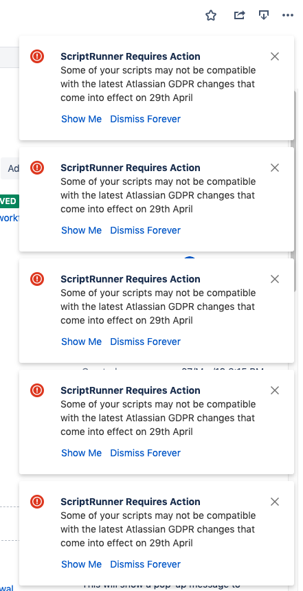 How do I make ScriptRunner Requires Action alert g...