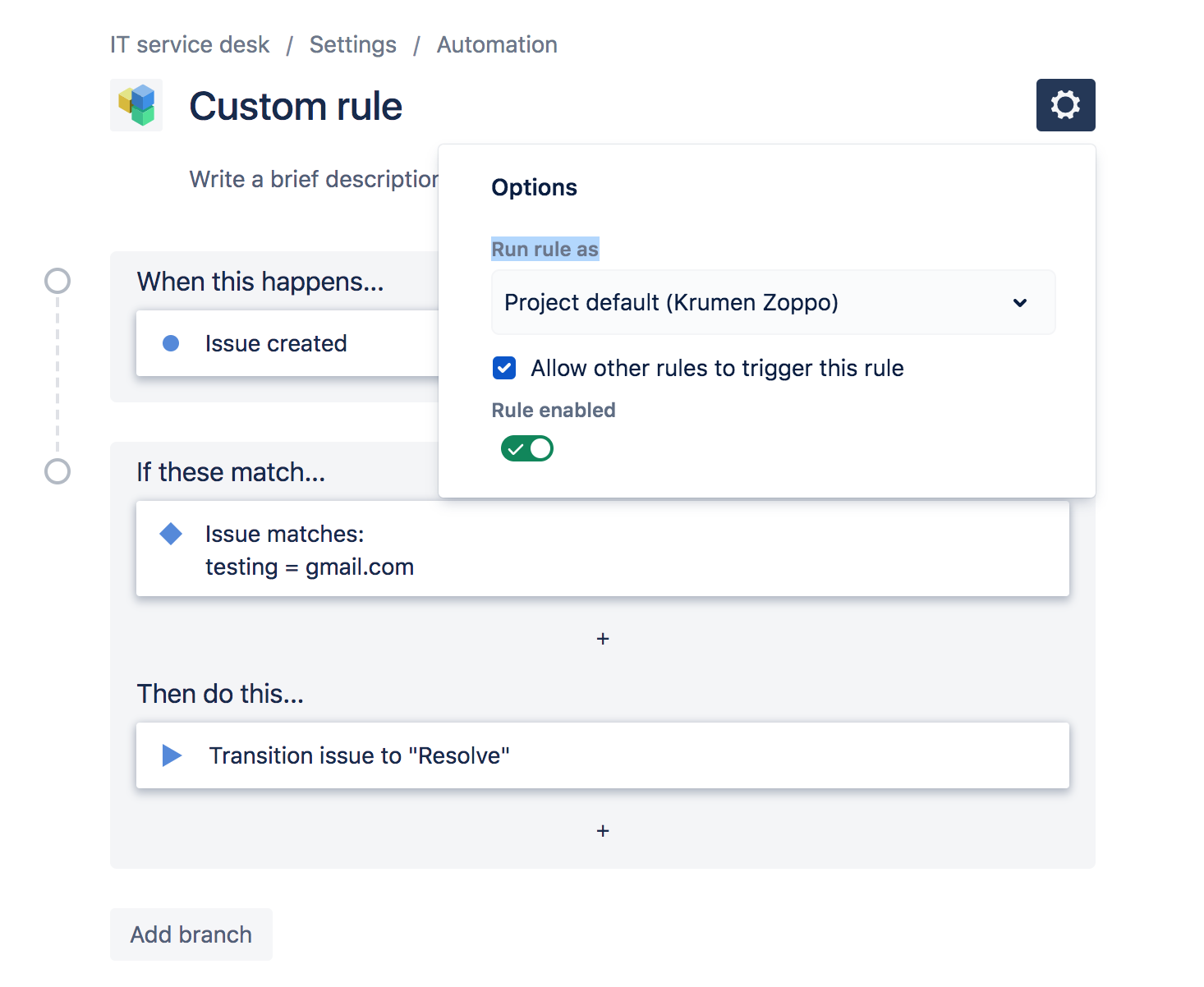 Solved: Auto Transition Issue on Creation Based on Reporte...