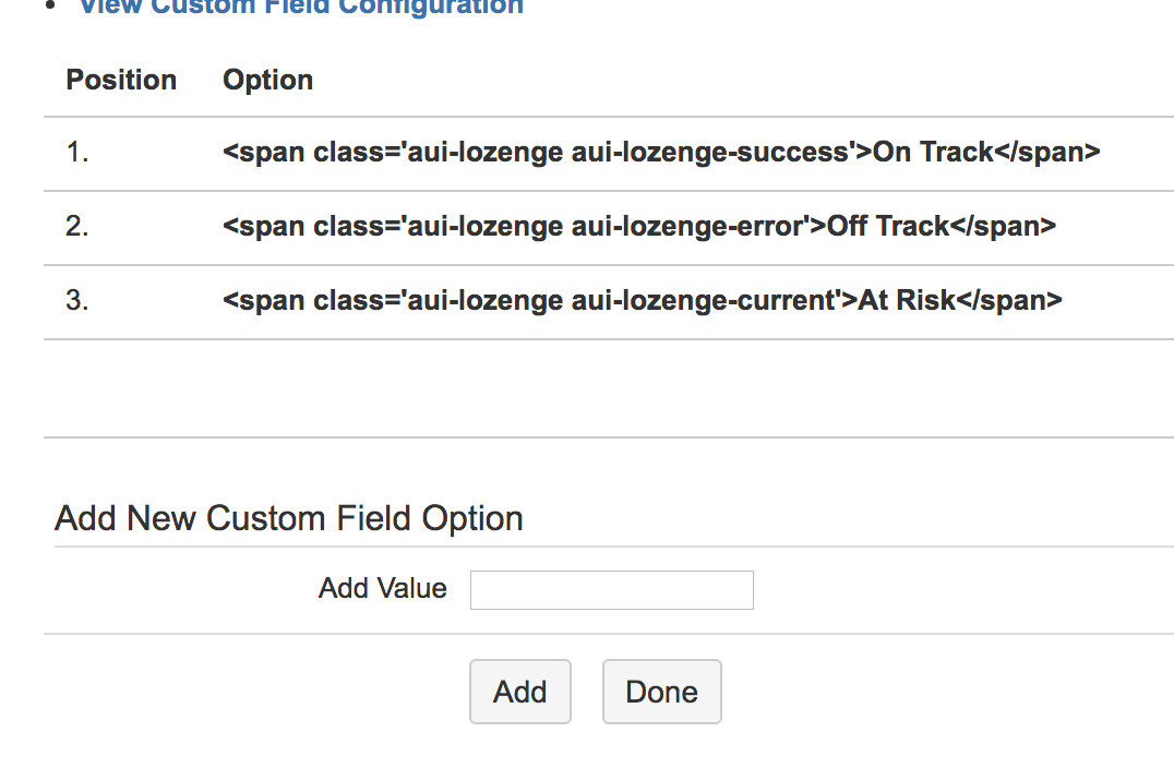 Solved: Can AUI Lozenges be used with custom fields in Jir...
