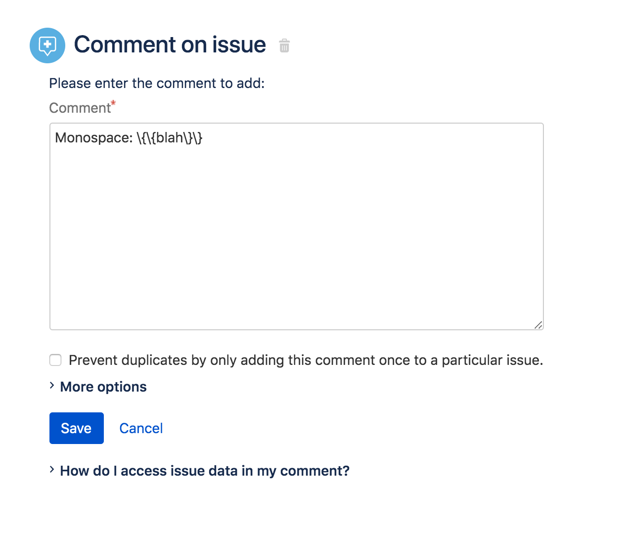 Solved: How to use monospace formatting with Jira Automati...