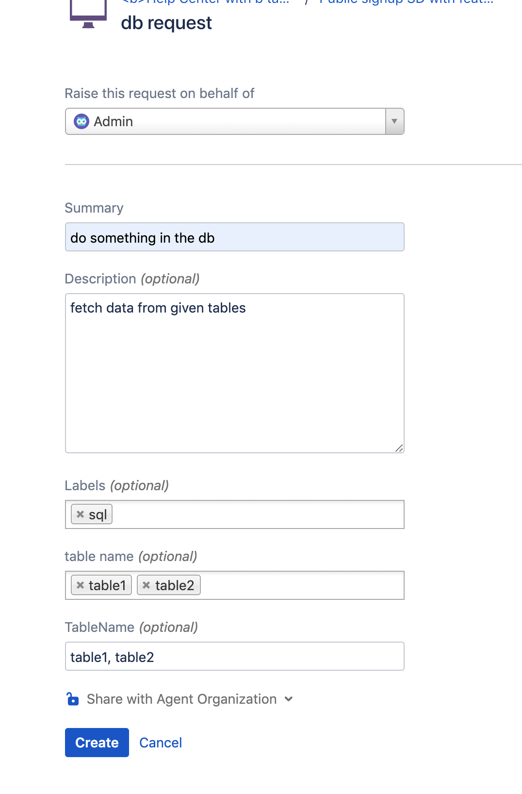 Create multiple entries in one request