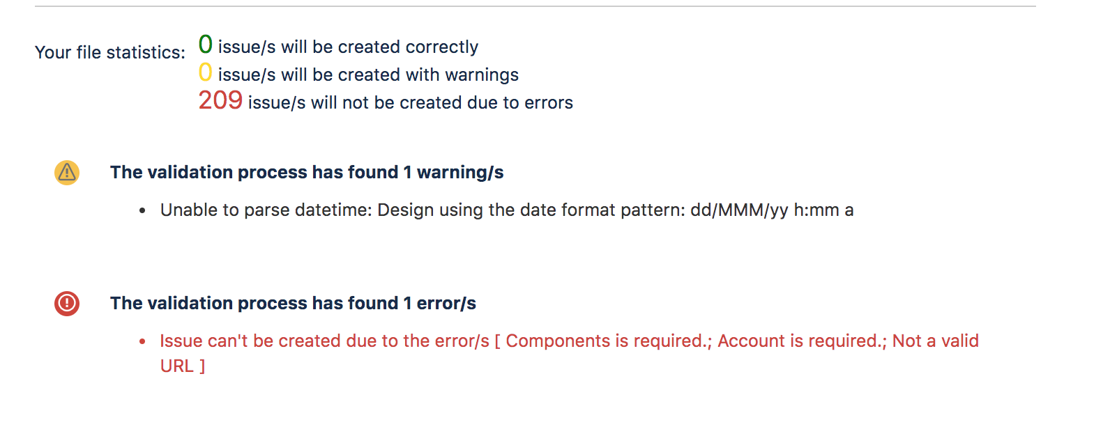 Bulk Import Issues using csv - Error with componen...
