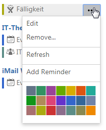How do I change the color of an event on Team Cale...