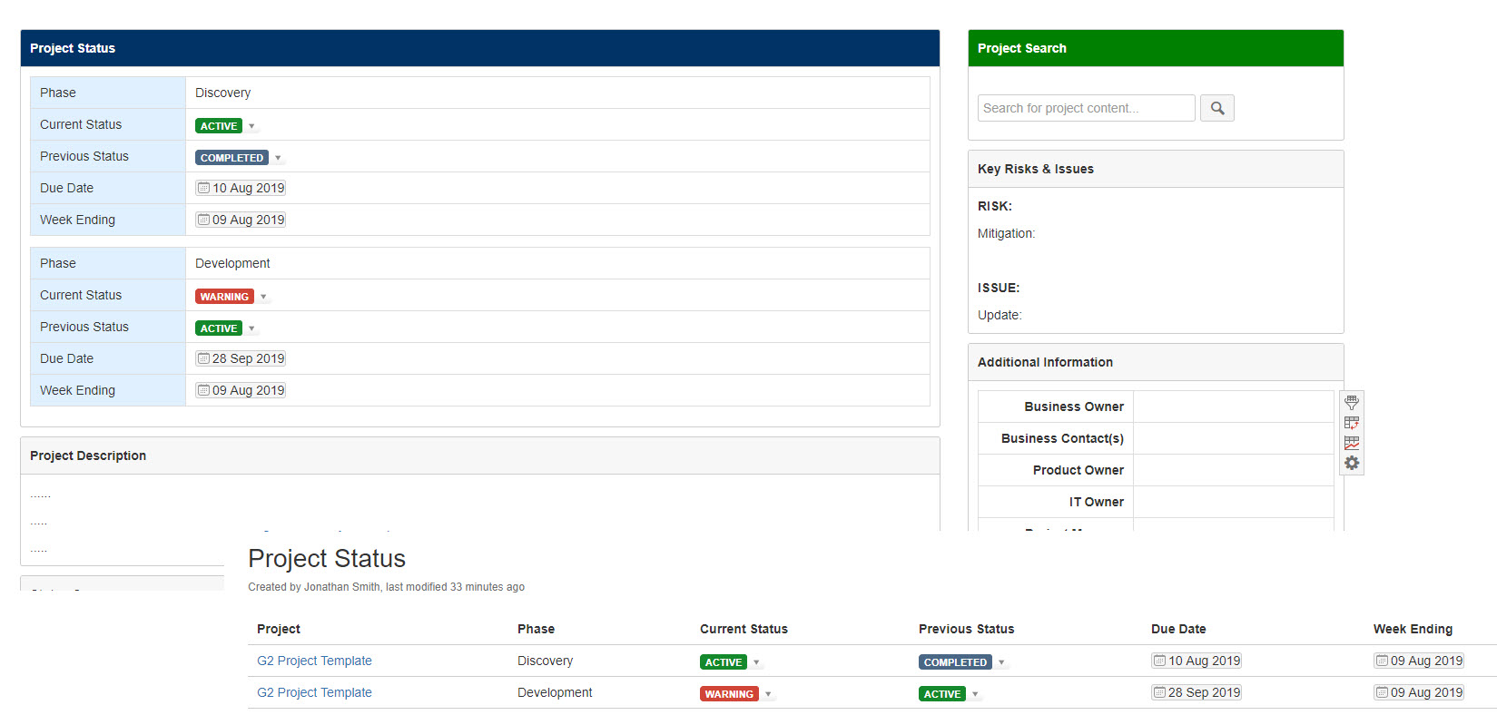 Documenting Projects in Confluence