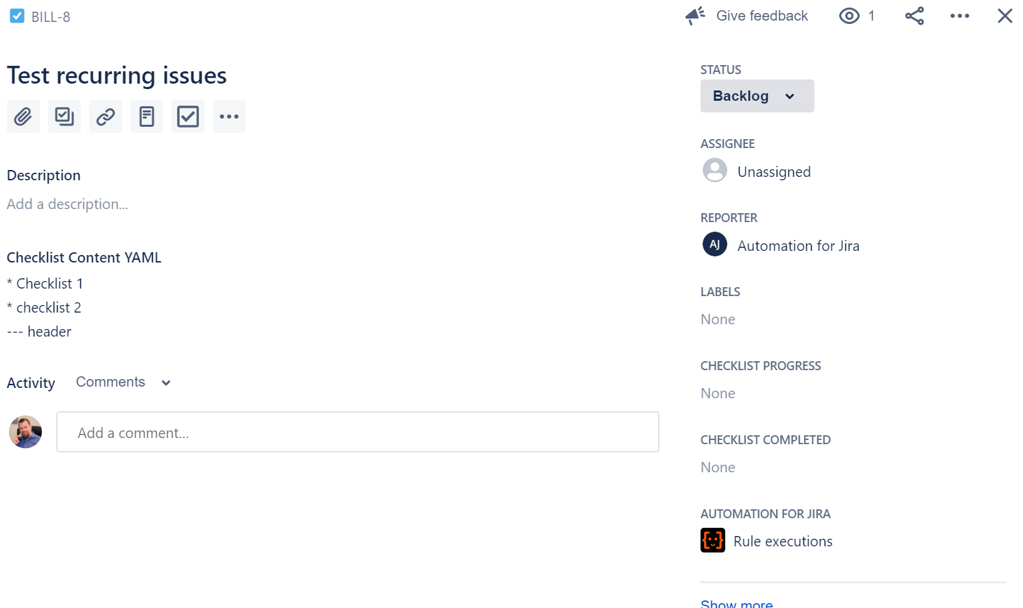 Solved: Recurring checklists?