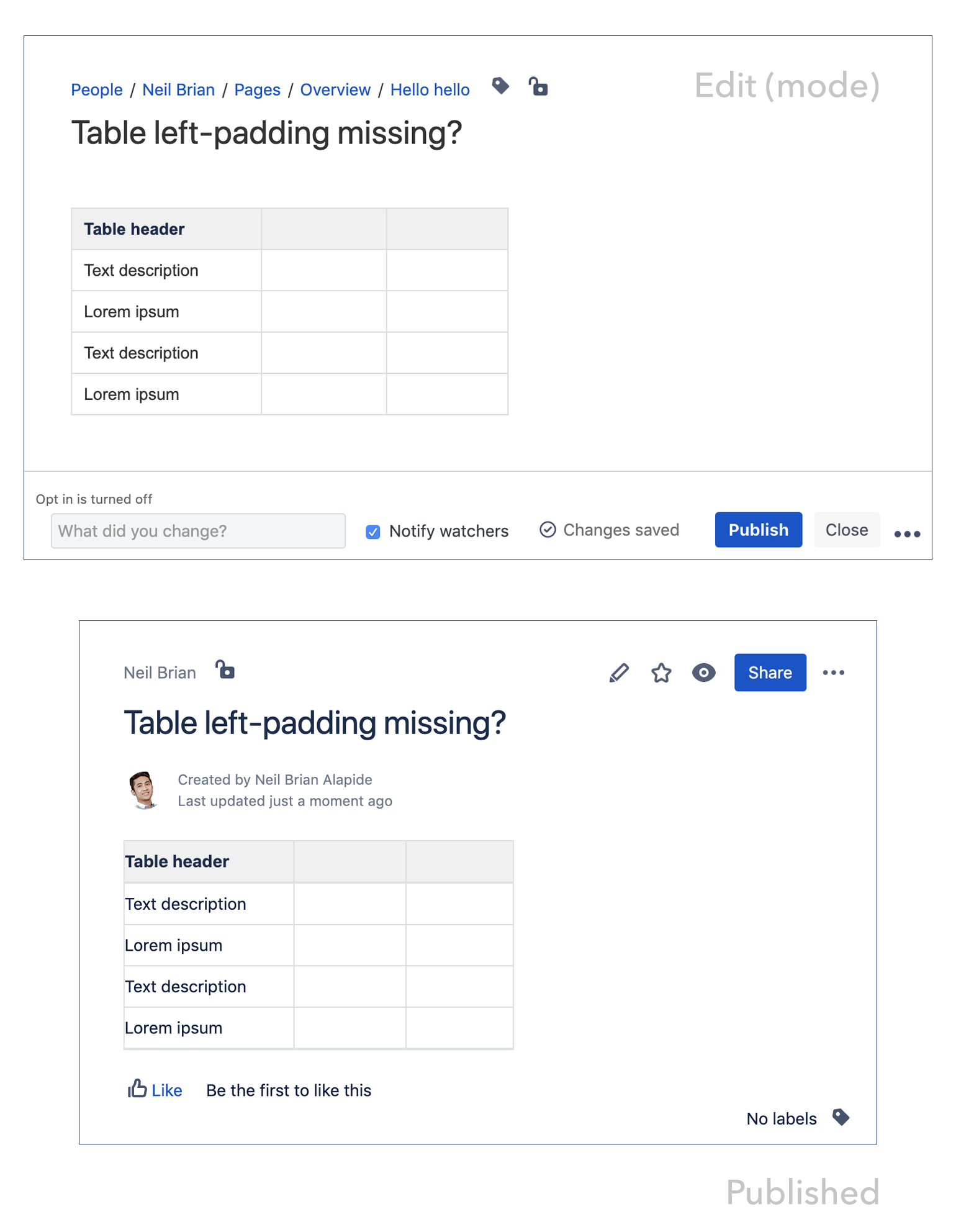 Cell Padding and Bullet Point Line Spacing In Tabl...