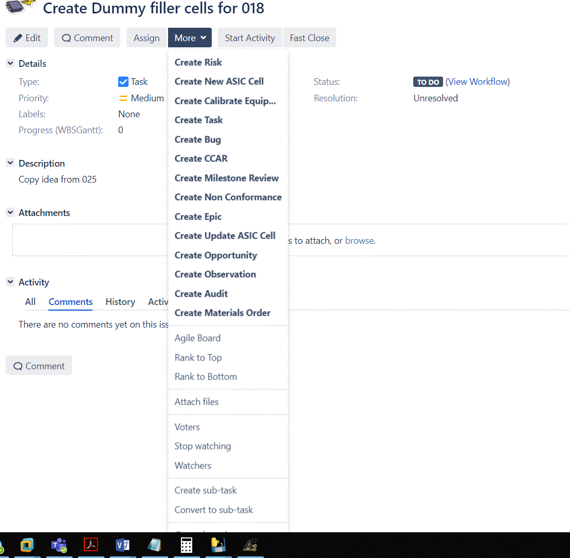 Items on the bottom of a drop down menu on view is...