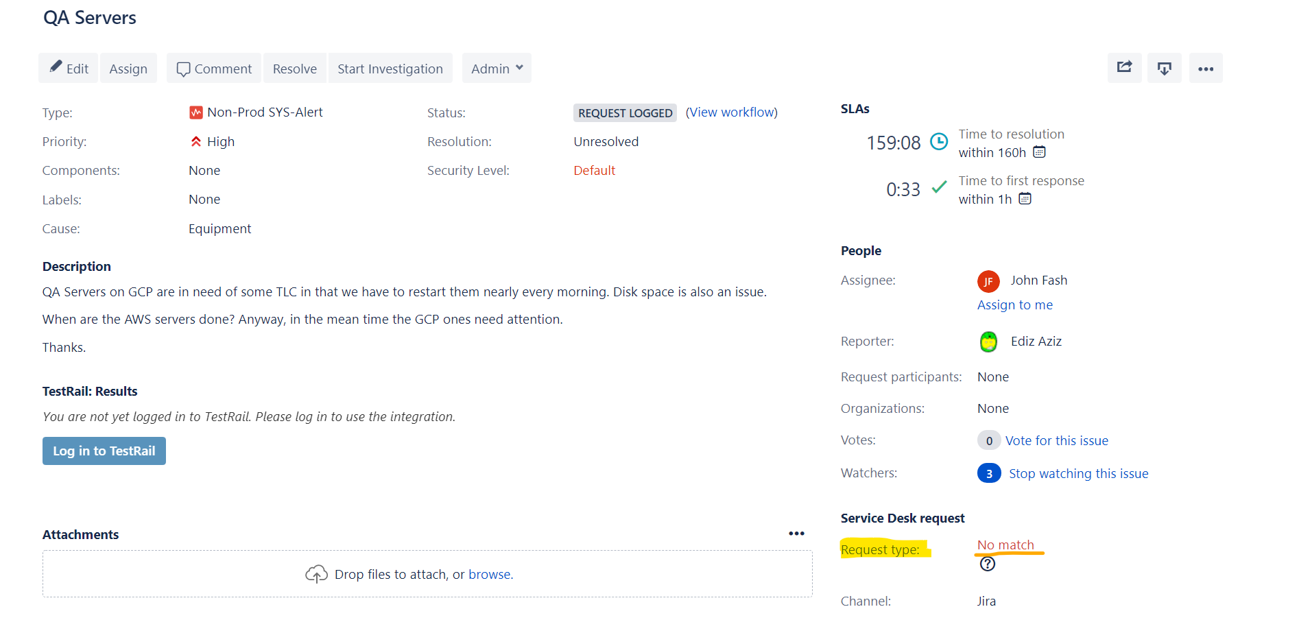 Solved: Request Type within the Ticket