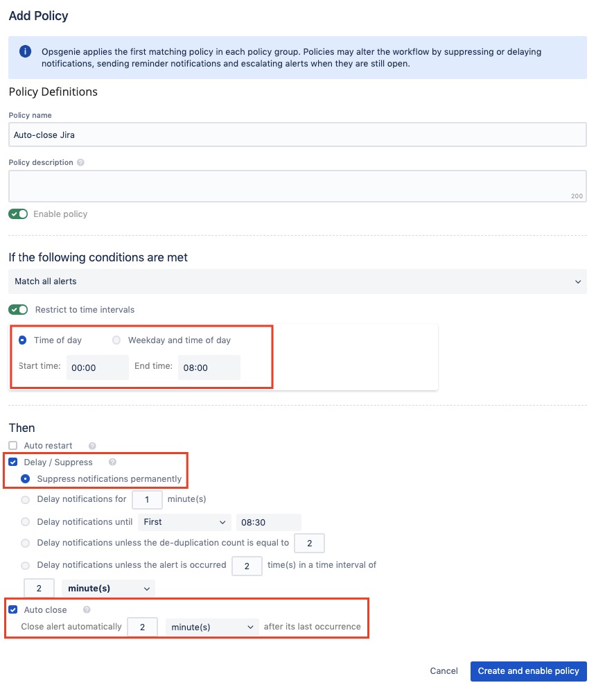 Time based alerts through Jira Integration