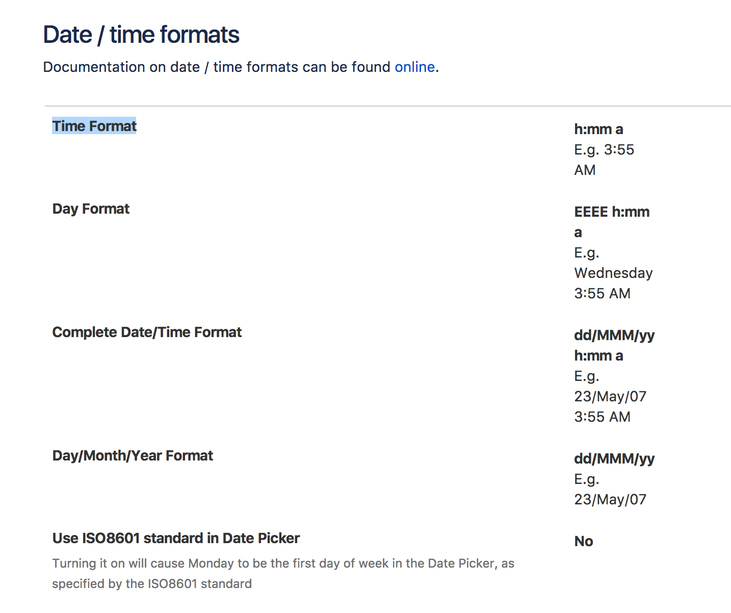 Solved: Can't change "Date / time formats"