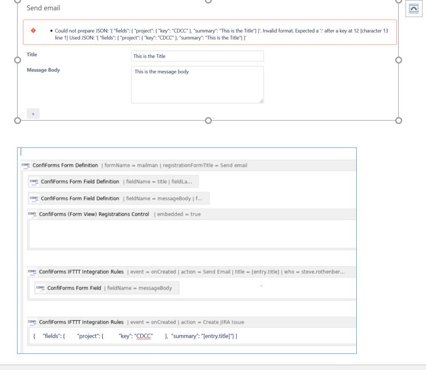 Solved: How to troubleshoot when using Confiforms IFTTT Ma...