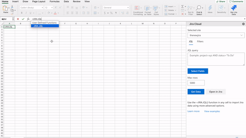 Export Excel data to Jira with this free add-in