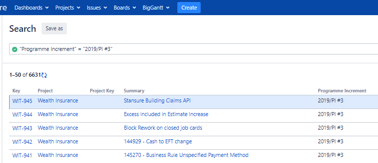 JIRA REST API unable to filter data by custom colu...