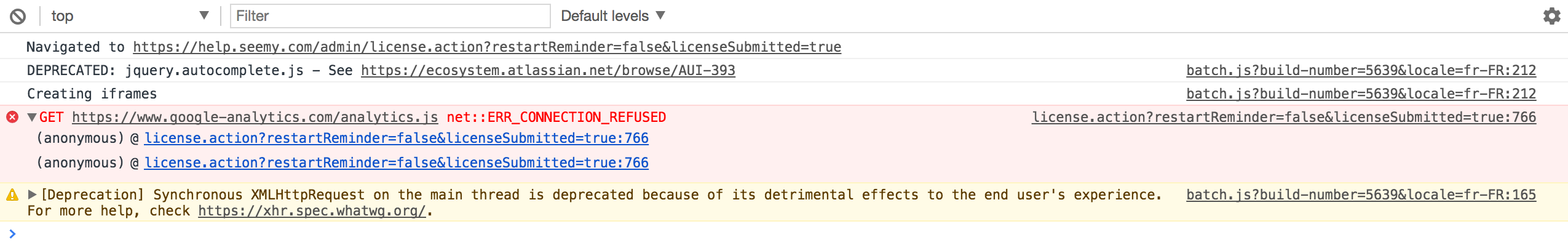 Unable to update Confluence licence