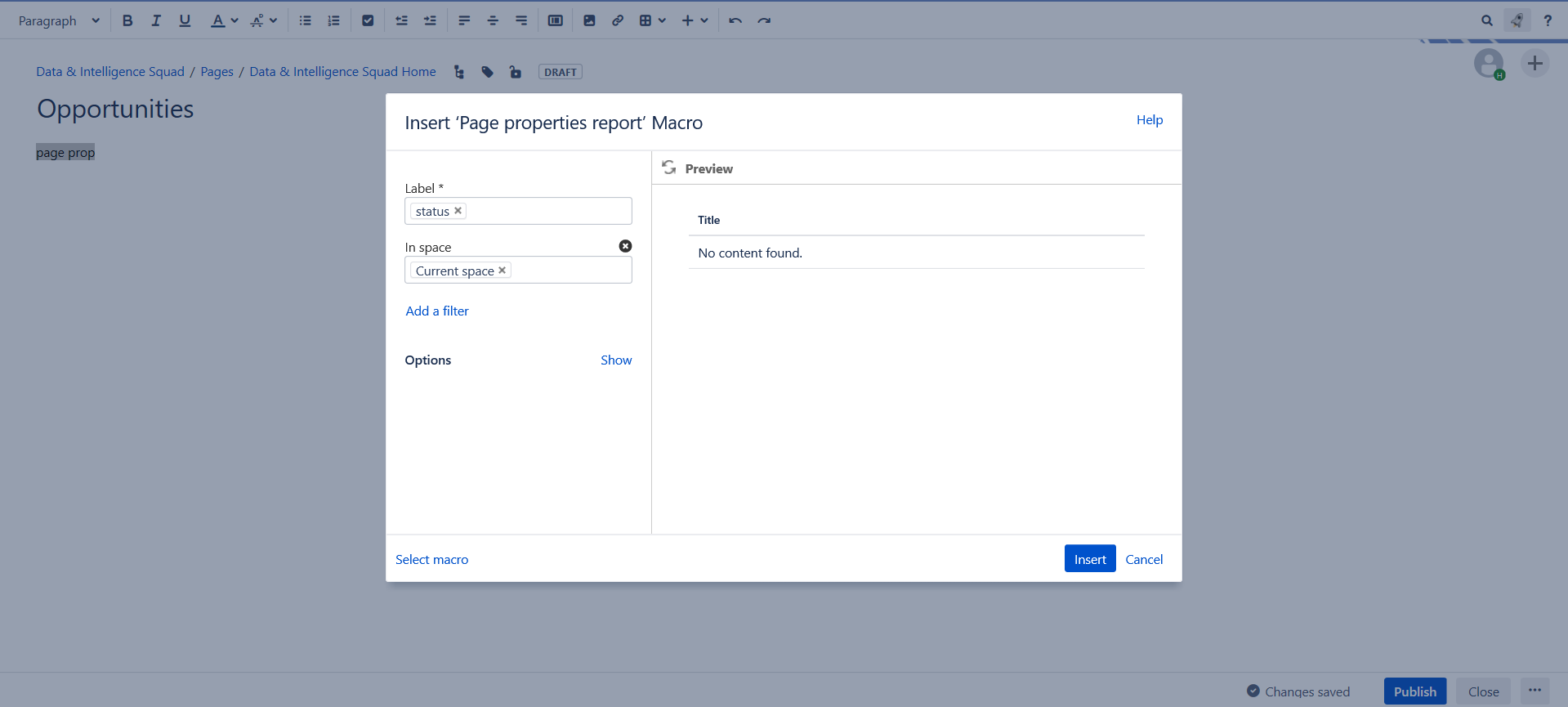 Confluence Project Management Dashboards