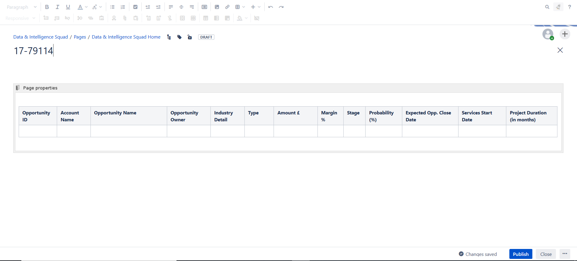 Confluence Project Management Dashboards