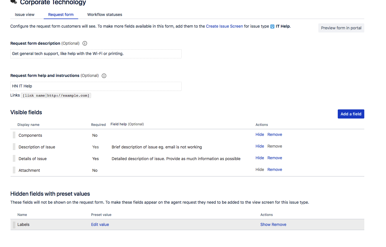Can you add a 'Dropdown Field' for Classic Project...