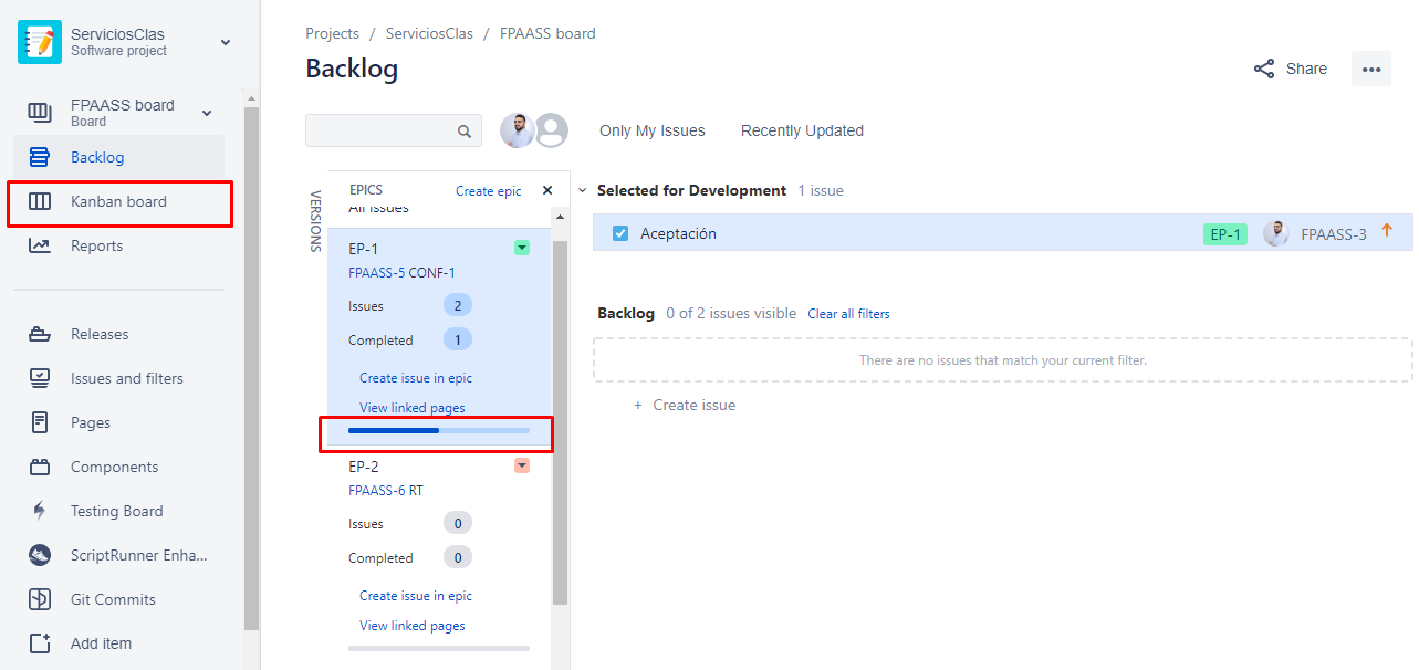 How do I get the EPIC progress bar to reflect the ...