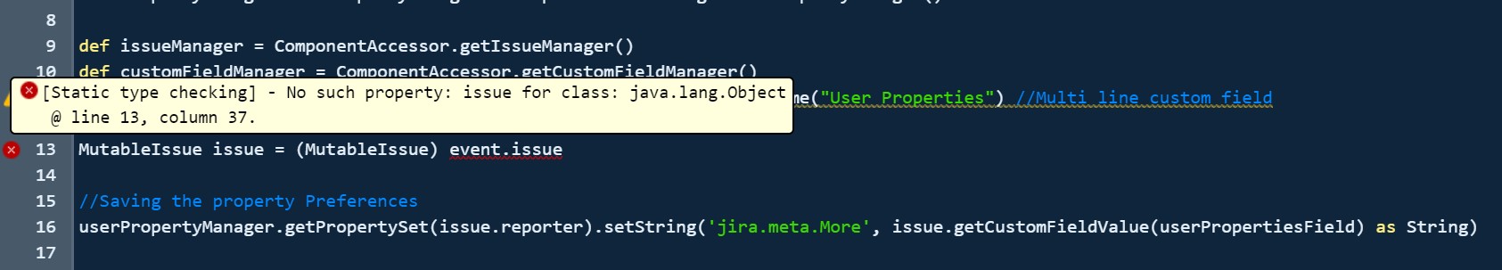 Change user properties from scriptrunner custom fi...
