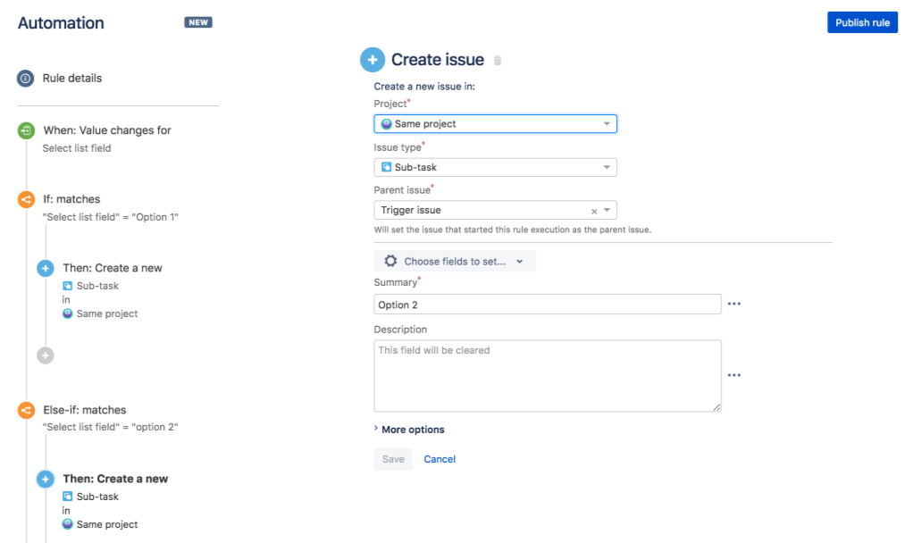 Need to create sub-tasks based on multiple select ...