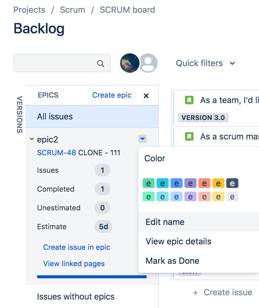 Solved: Epic Name is sometimes displayed with color around...