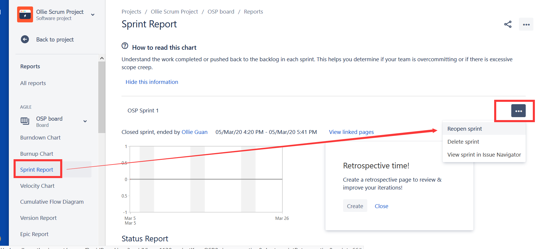 in velocity report-commitment showing "0" and comp...