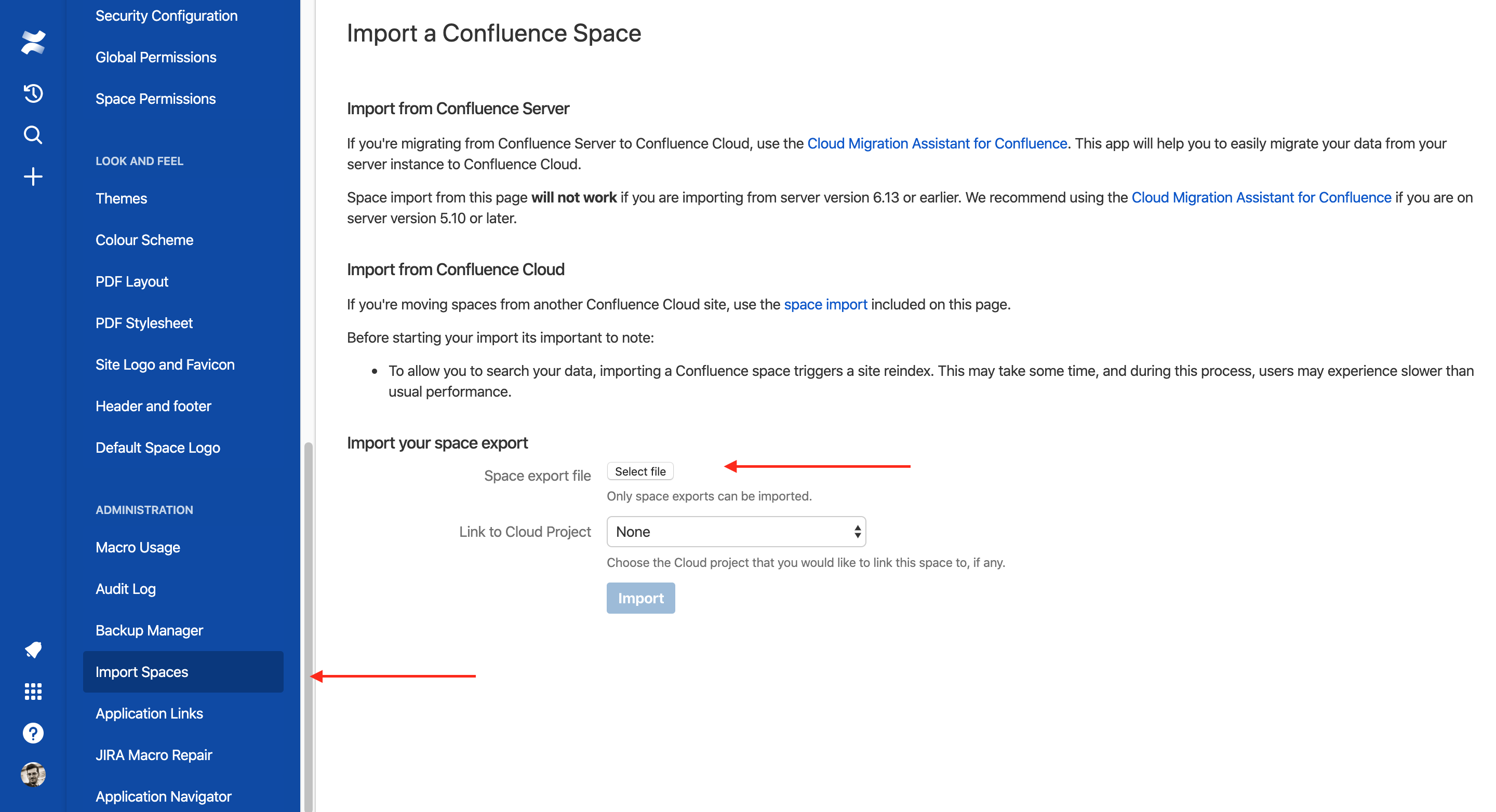 Export confluence data from one account to another Export confluence data from one account to another