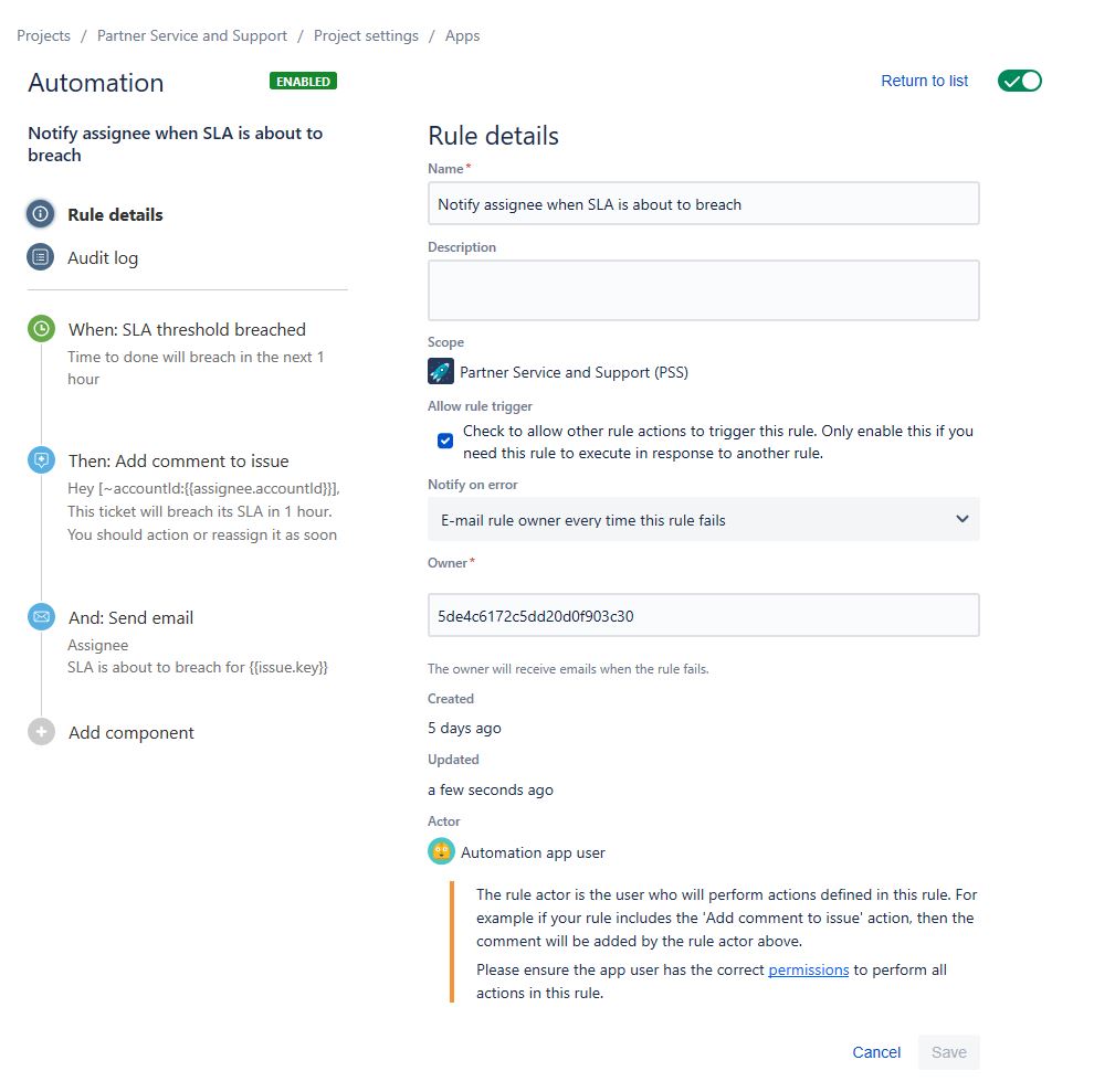 Solved: Automation rule (next gen -service desk) not runni...