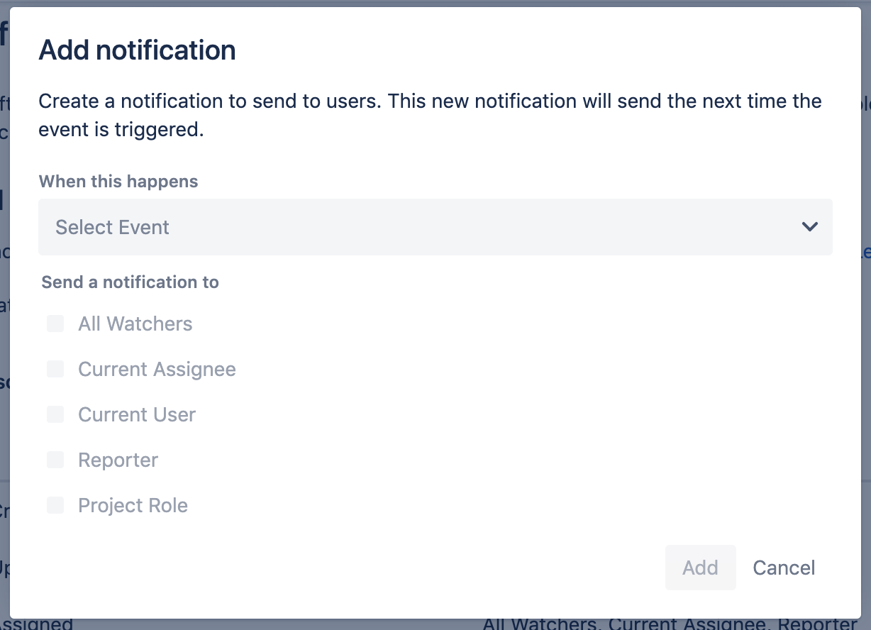 Project Level Email Notifications on Jira