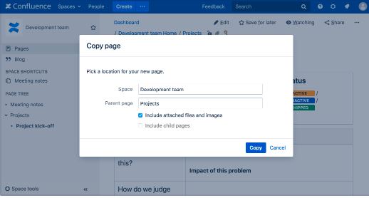 Why is Cloud Confluence not prompting to copy chil...