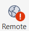 What does the red ! mark on the Remote Icon in the...