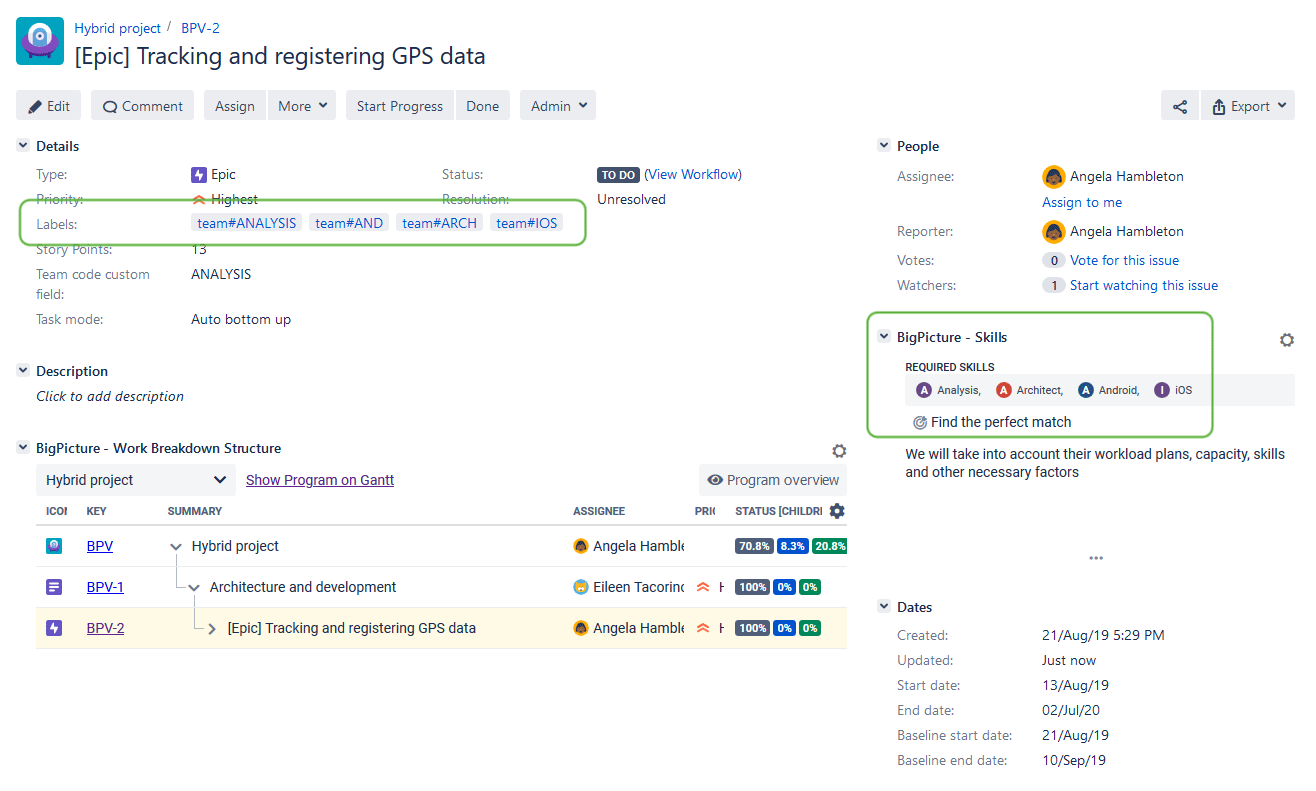 How can I plan an issue for multiple teams?